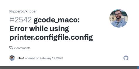 Gcodemaconfig · Issue 2542