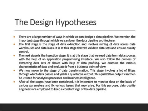 Architectural Aspects And Design Hypothesis Of The Data Ingestion Pipeline Ppt