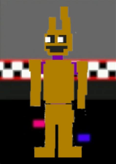 Springbonnie 8 Bit Disfraz Hecho Con Cartón Papel En 3d 8bits