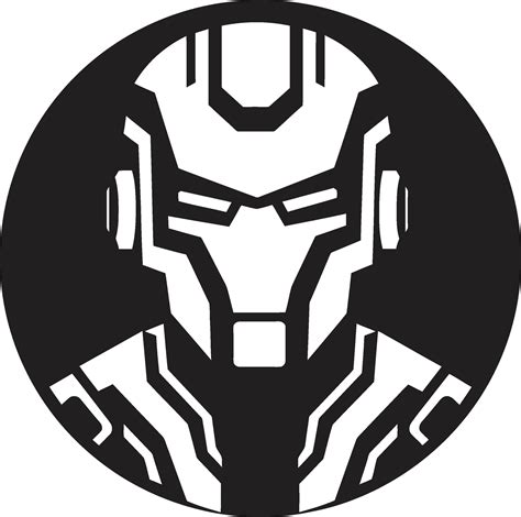 Robotic Rhapsody Black Cyberrobot Face Futuristic Interface Robot Face 46124228 Vector Art At