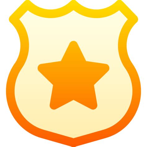 Icono De Escudo De Policia Basic Gradient Gradient
