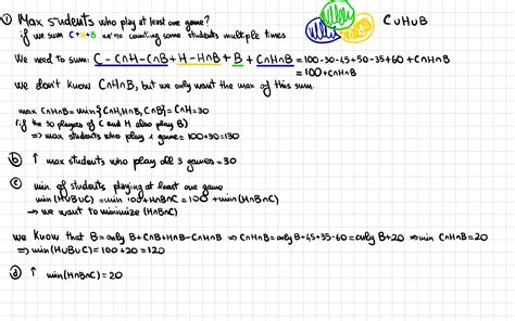 Elementary Set Theory Using A Venn Diagram To Determine Maximum And