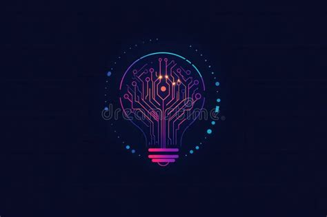 Light Bulb Connecting Digital Circuitry Symbolizing Innovation And
