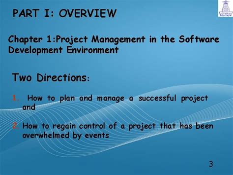 CPIS334 Software Project Management Chapter 1 Project Management
