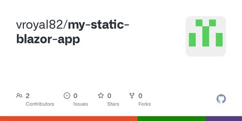 Github Vroyal My Static Blazor App