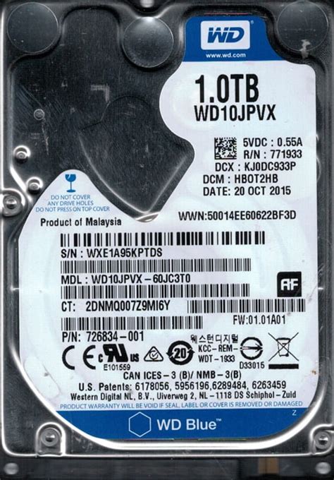 WD10JPVX-60JC3T0 DCM: HBOT2HB WXE1A Western Digital 1TB - Walmart.com