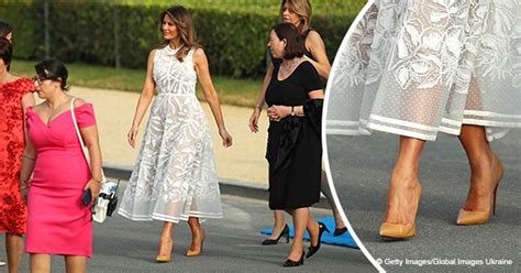 Melania Trump Steals The Show In 7500 Sheer See Through Dress At Nato