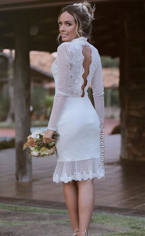 Vestido Para Noiva Casamento Civil Confira 50 Modelos Midi Curtos E