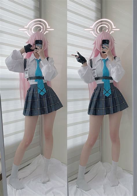 블루아카 미유 사오리 호시노 코스프레