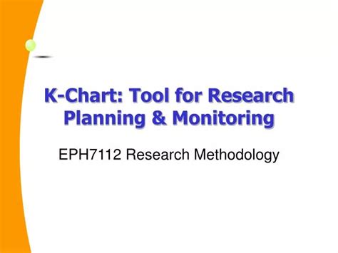 Ppt K Chart Tool For Research Planning And Monitoring Powerpoint