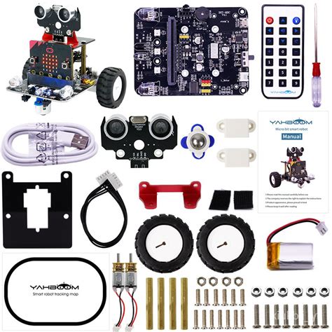 yahboom hot sale bbc micro bit v2 programable smart diy robot car kit