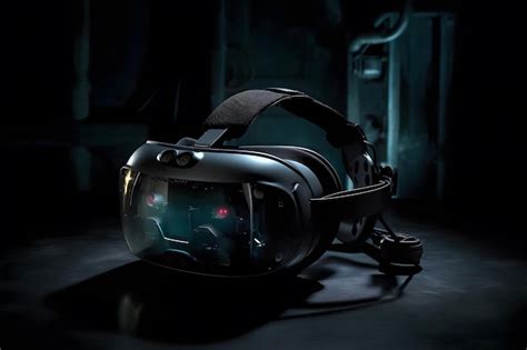 사용자를 다른 세계로 이동시키는 몰입형 가상 현실 헤드셋 Generative Ai 프리미엄 사진