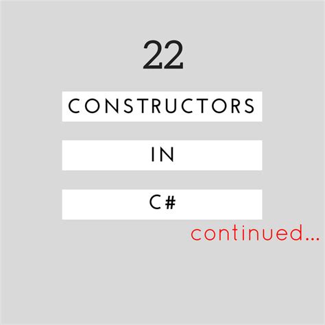 Constructors In C Types Of Constructors Continued