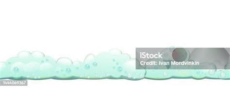 거품 원활한 하단 테두리 만화 스타일 거품 액체 물 세제 또는 식품 흰색 배경에 격리 벡터 기포에 대한 스톡 벡터 아트 및 기타 이미지 Istock