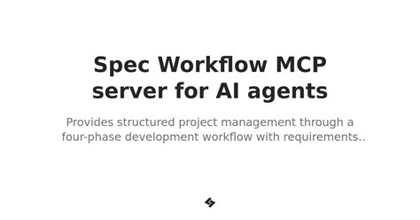 spec workflow mcp server for ai agents