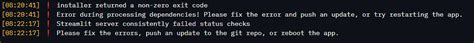 error installer returned a non zero exit code ☁️ community cloud