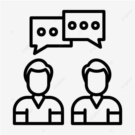 Conversation Line Icon Vector Conversation Icon Discussion Feedback Png And Vector With