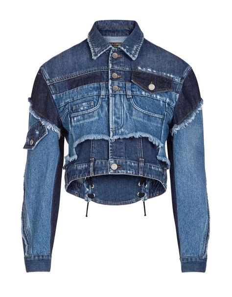 Docle And Gabbana Mixed Denim Jacket 38 Hardly Ever Worn It