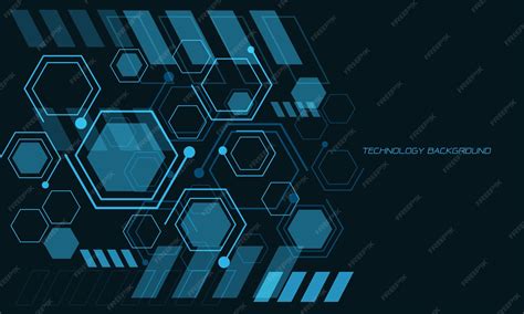 Premium Vector Abstract Technology Geometric Blue Line With Blank