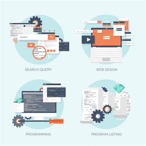 Premium Vector Vector Illustration Flat Computing Background Programming Coding Web