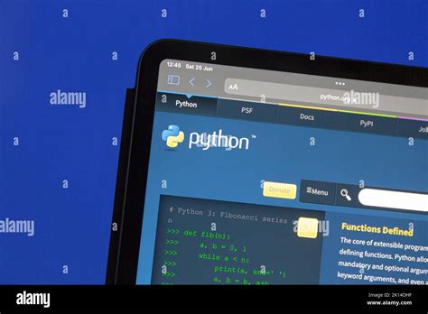 Ostersund Sweden June 25 2022 Python Website Python Is A High