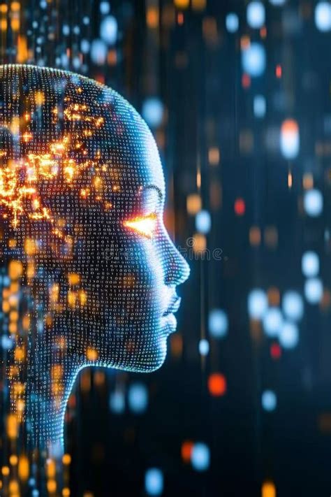 Digital Woman Head Artificial Intelligence Machine Learning