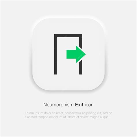 premium vector the exit icon logout and output outlet symbol