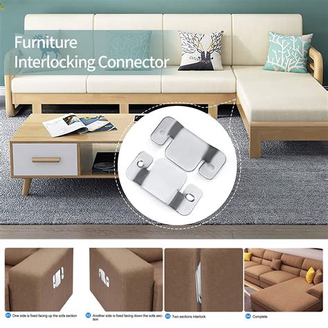teissuly 2pcs sectional couch connectors furniture connector premium