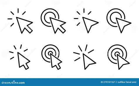 Click Icon Pointer Arrow Icon Cursor Icon Vector Stock Vector Illustration Of Click