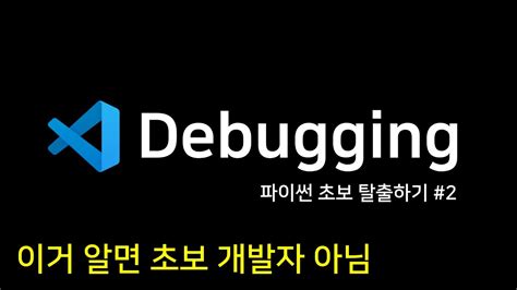 파이썬 초보 탈출하기 디버깅 Debugging YouTube