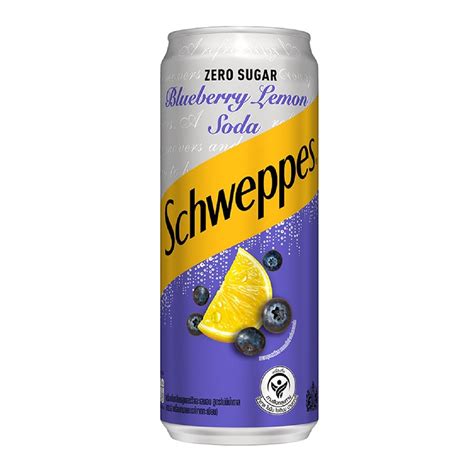 ชเวปส์ เครื่องดื่มกลิ่นบลูเบอร์รี่และเลมอน สูตรไม่มีน้ำตาล 330 มล X 6 ชิ้น Big C Online
