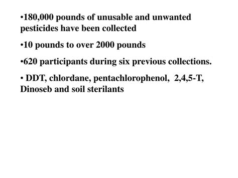 Ppt Pesticide Disposal Program Powerpoint Presentation Free Download Id 564459
