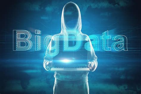 Premium Photo Hacker Holding Laptop With Creative Glowing Coding Big