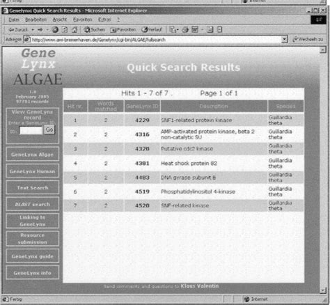 List Of Results From The Query Shown In Figure Download Scientific Diagram
