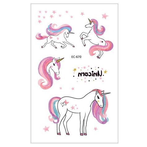 스마트보이 Kc인증 유니콘 캐릭터 어린이 타투스티커 Ec670유니콘타투스티커어린이판박이스티커타투스티커물놀이스티커