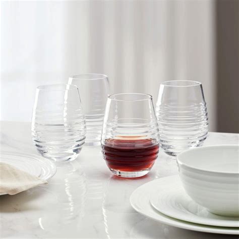 Ciara Set Of 4 Stemless Wine Glasses