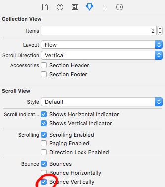 Ios Make UiCollectionView Scrollable When Not Full Stack Overflow