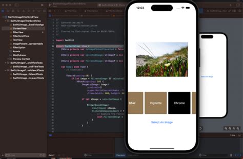 How To Build A Dynamic Filter Selection Scroll View With CoreImage In