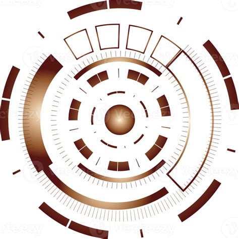 Christmas Festival Tech Circle Signal Interface Futuristic Technology Icon Element Abstract