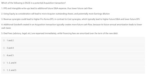 Solved You Are Modeling A Potential M Anda Transaction Which