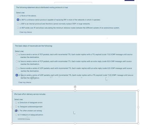 Solved The Following Statement About Distributed Routing