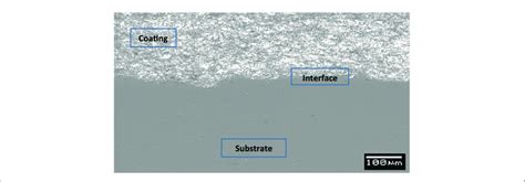 Sem Image Of The Coating Substrate Interface Download Scientific Diagram