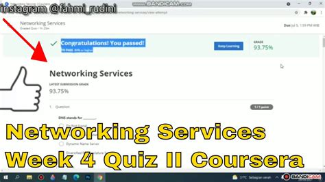 Networking Services Week 4 Quiz Ii Coursera Youtube