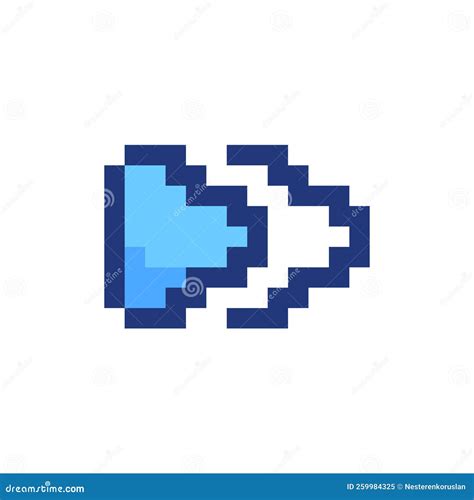 Fast Forward Button Pixelated Rgb Color Ui Icon Stock Vector Illustration Of Interface Logo