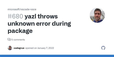 Yazl Throws Unknown Error During Package Issue 680 Microsoft Vscode Vsce GitHub