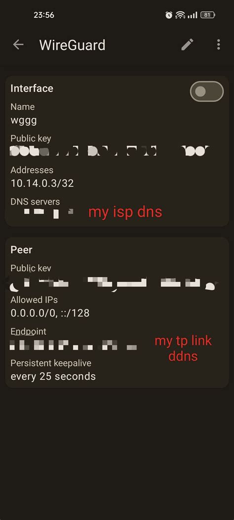 wireguard server on dumb ap tp link c6 v3 network and wireless