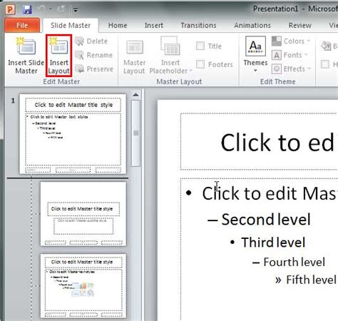 add new slide layouts in powerpoint 2010 for windows