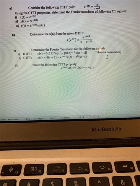 solved consider the following ctft pair using the ctft
