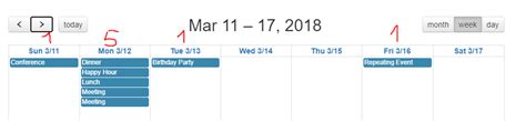 Javascript Full Calendar Number Of Events Per Day Stack Overflow