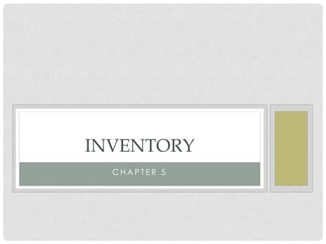 PPT Inventory PowerPoint Presentation Free Download ID